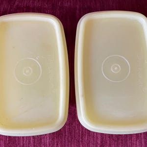 Set of 2 Vintage Tupperware Yellow Shelf Saver Rectangular Storage ...