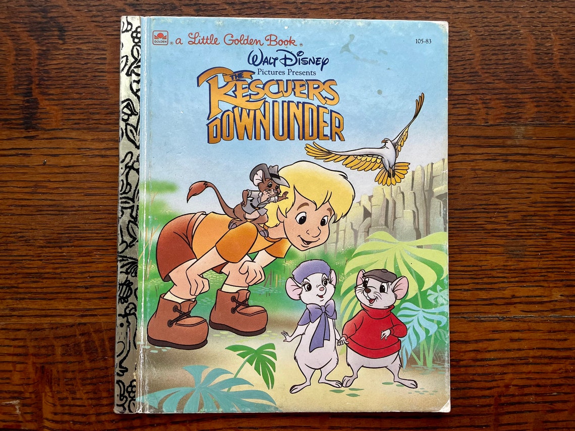 Vintage 1990 the Rescuers Down Under Little Golden Book - Etsy
