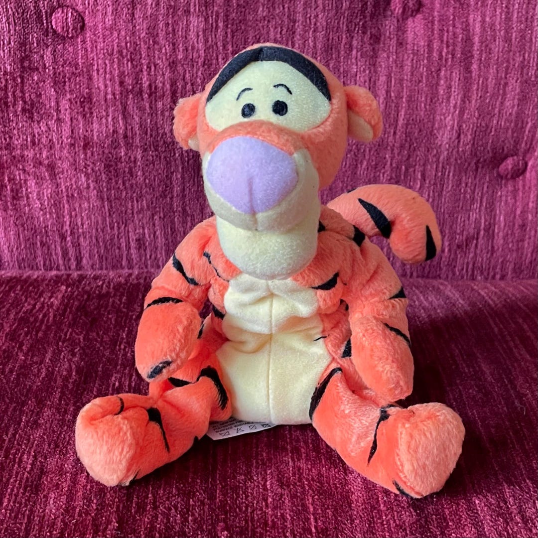 Vintage Disney Tigger Plush Winnie-the-pooh Stuffed Animal Tiger Beanie ...