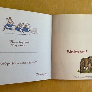 Vintage 1978 who Lives Here by Dot and Sy Barlowe Please Read to Me ...