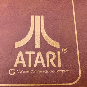 Vintage Atari Game Storage Binder ATARI 2600 Brown Storage Binder Game ...