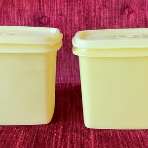 Set of 2 Vintage Tupperware Yellow Shelf Saver Rectangular Storage ...