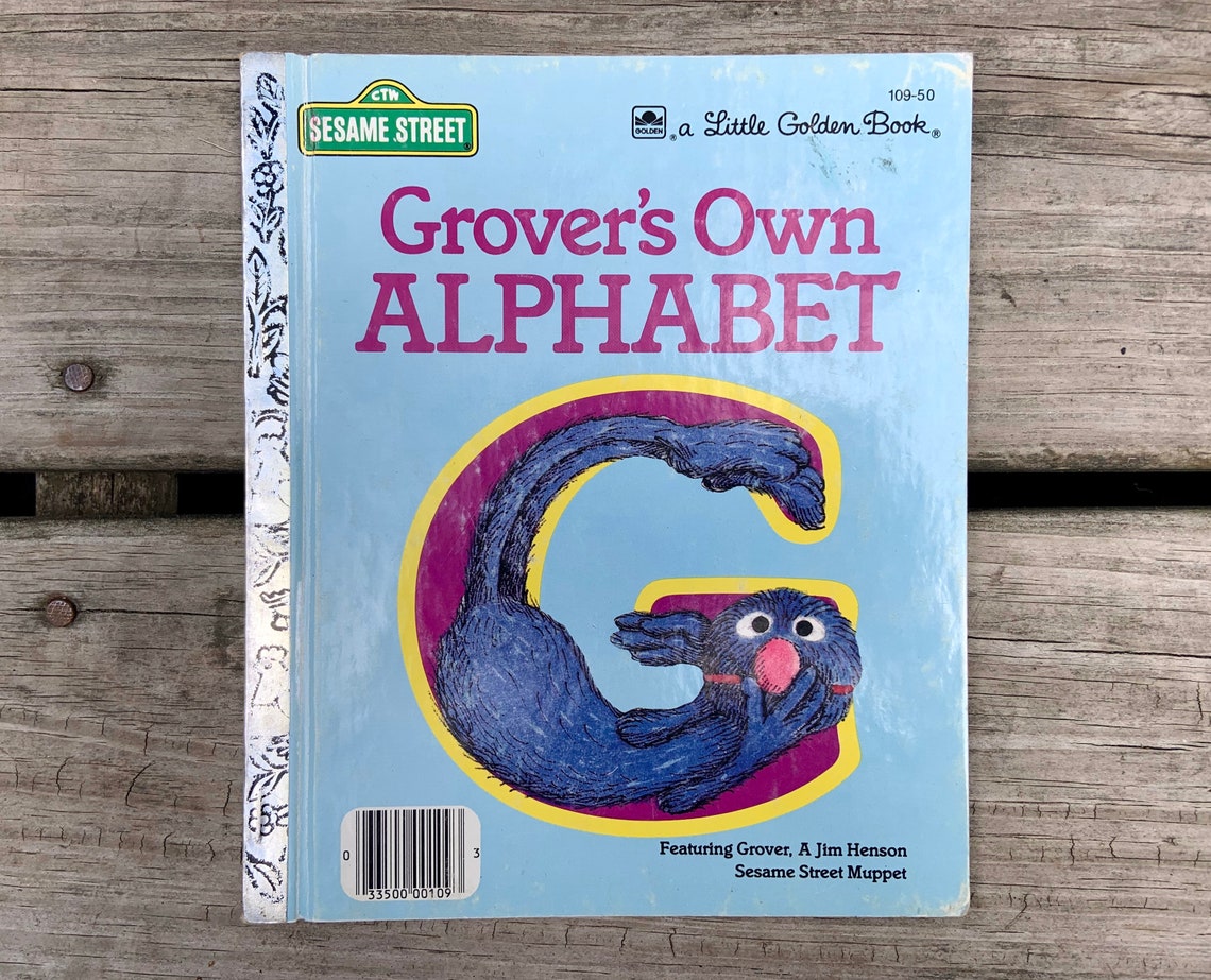 Vintage Grovers Own Alphabet Little Golden Book Sesame | Etsy