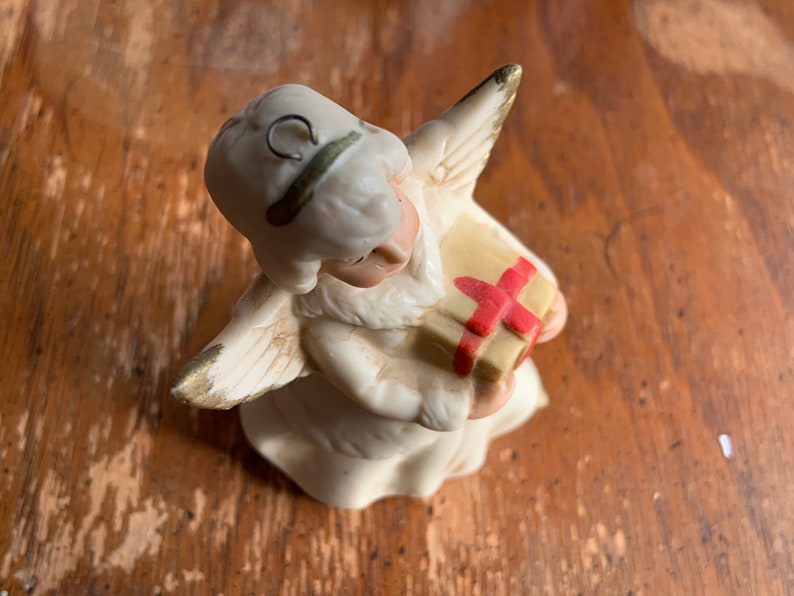Vintage Homco Angel With Present Ornament Homco Taiwan Angel - Etsy