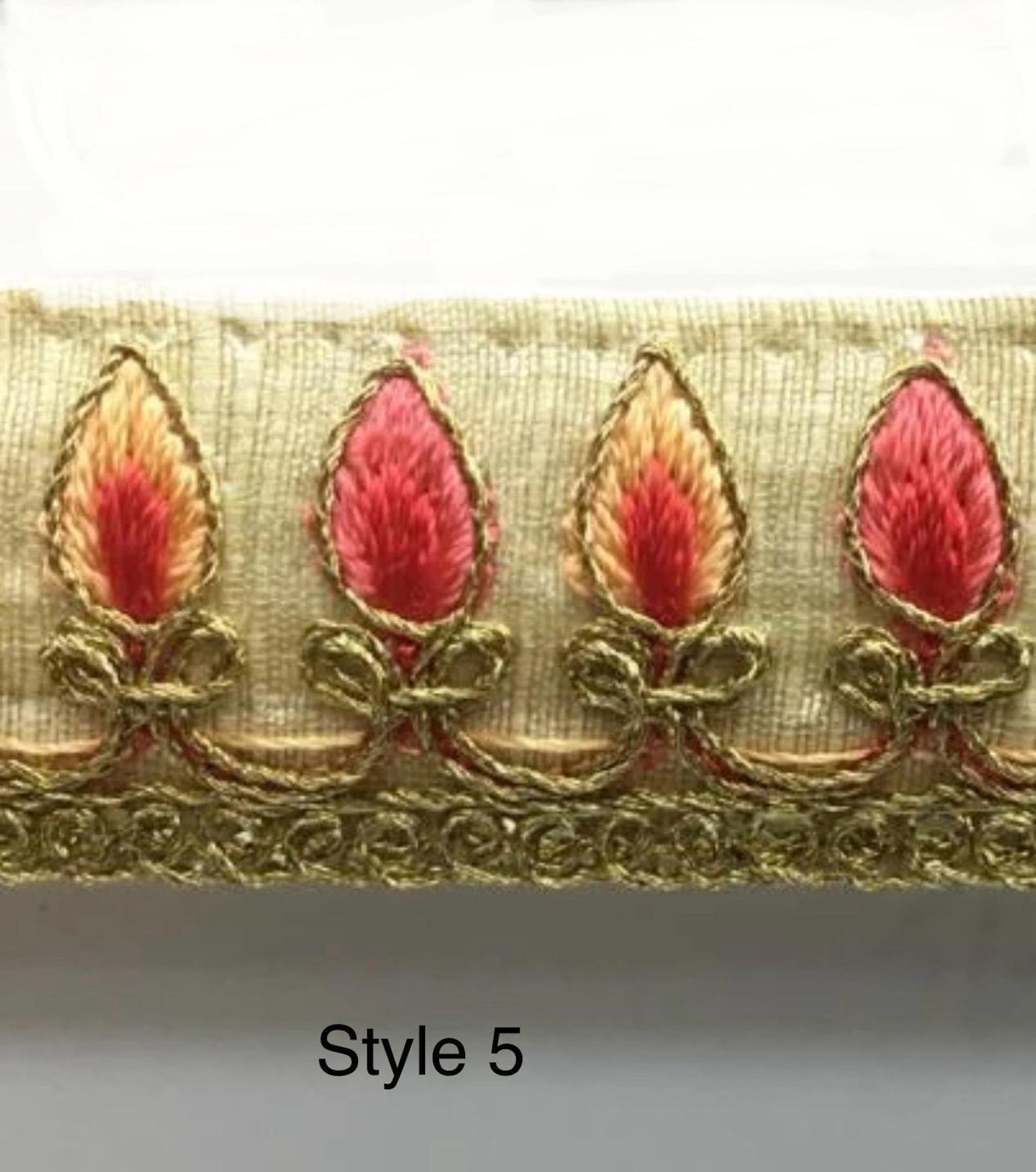 Golden Chords Embroidered Laces and Trims | Rose Gold | Golden | Silver ...