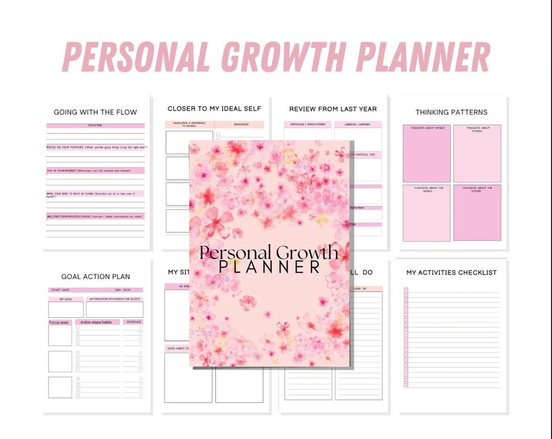 Personal Growth Planner, Self-improvement Planner, Printable Goal ...