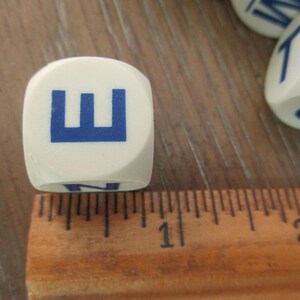Vintage Dice - 16 Pieces - Boggle Game, Letters, Replacement Dice, Alphabet, Words, Assemblage ...