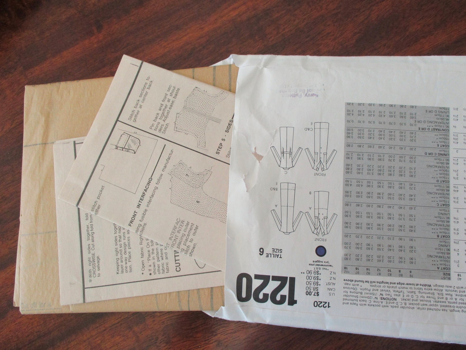 80s Vogue Uncut Pattern 1220 Coat Long Coat Evening Length | Etsy