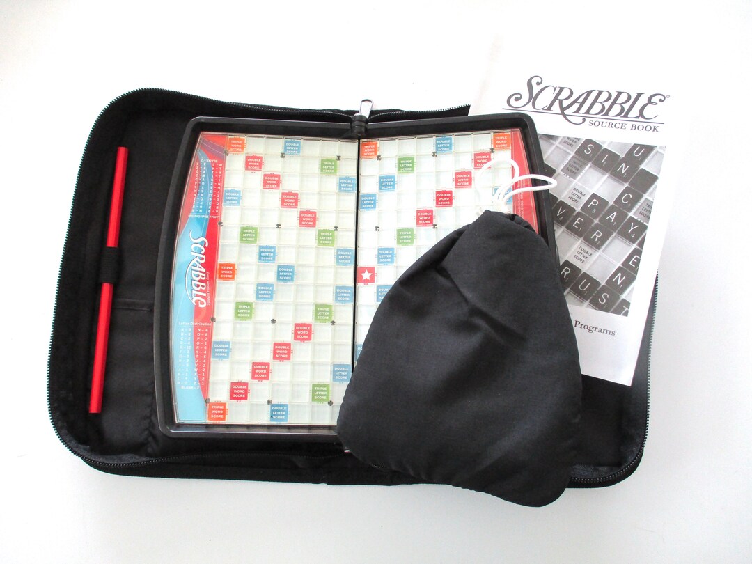 Vintage Scrabble Folio Travel Game in Zippered Bag New, Unused, 100 ...
