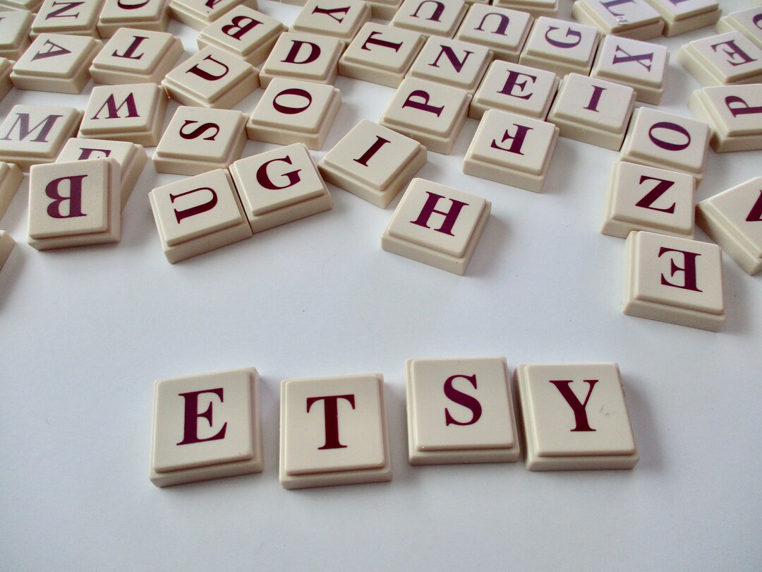 100 Large Plastic up Words Letter Tiles Game, Alphabet, Words ...