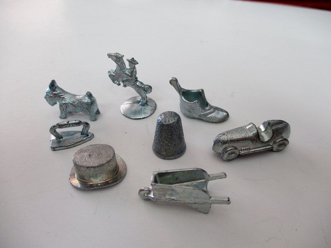 8 Vintage Monopoly Game Markers Cowboy Scottie Dog Race - Etsy