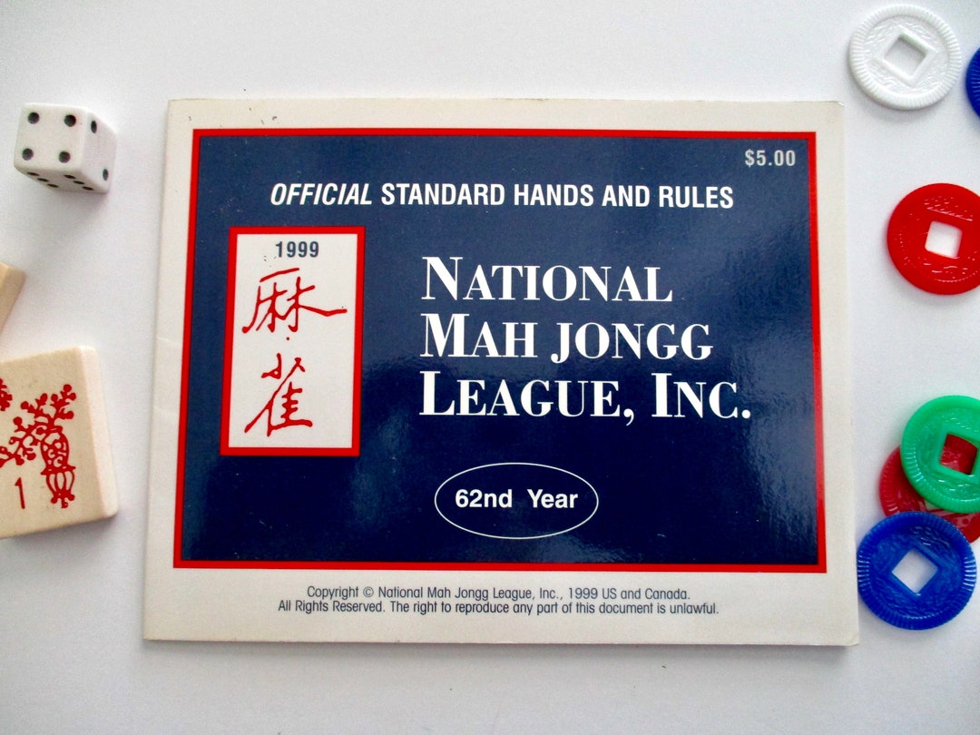 1999 Vintage Mah Jongg Card - Standard Hands and Rules, National Mah ...
