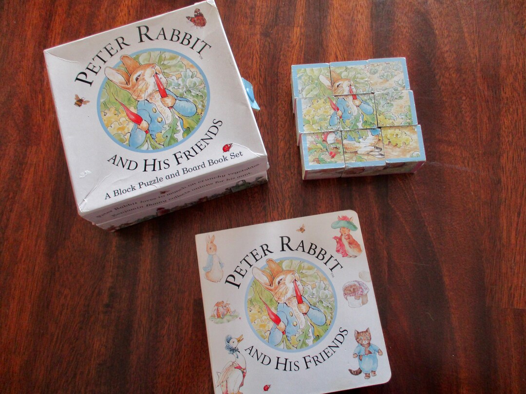 Peter Rabbit and His Friends, 6 Sided Block Puzzle and Matching Board ...