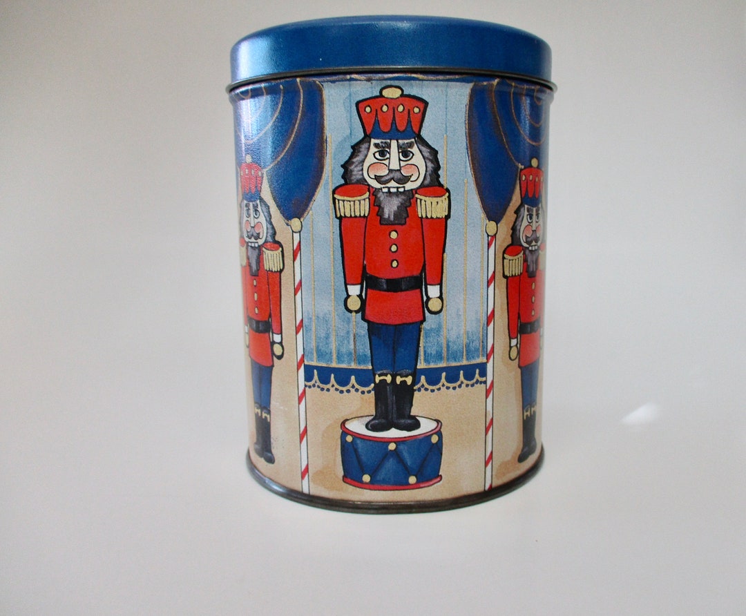 Vintage Round DECORATIVE TIN - Nutcracker Tin Soldier, Beth White ...