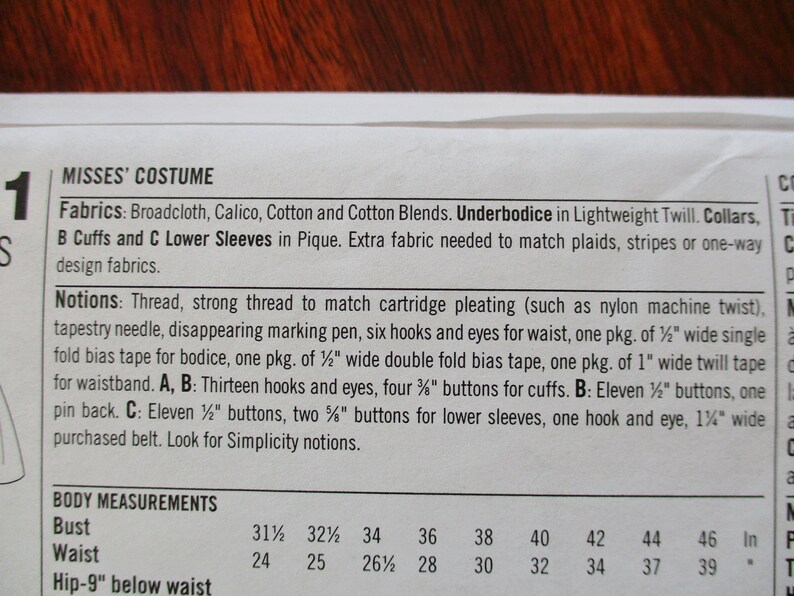 Simplicity Pattern 4488 Uncut Unused Costume the Fashion - Etsy