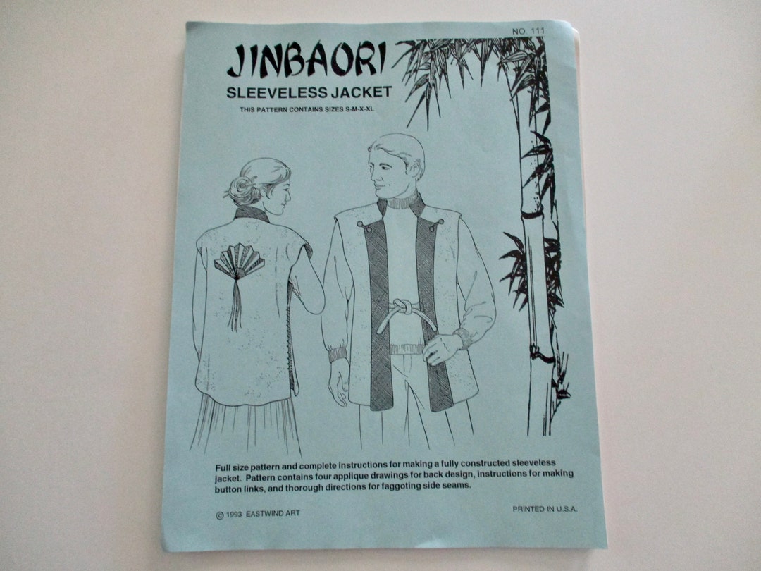 Jinbaori Sleeveless Jacket Vintage Uncut Sewing Pattern - Japanese Coat ...