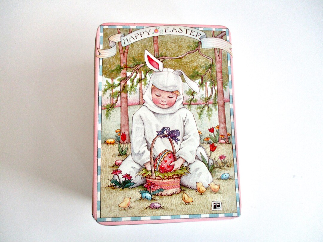 Mary Engelbreit DECORATIVE TIN: Spring, Easter, Garden, Children - Etsy