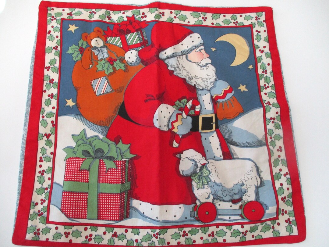 Christmas Pillow Cover - Susan Winget, Old Fashioned, Santa With Candy ...