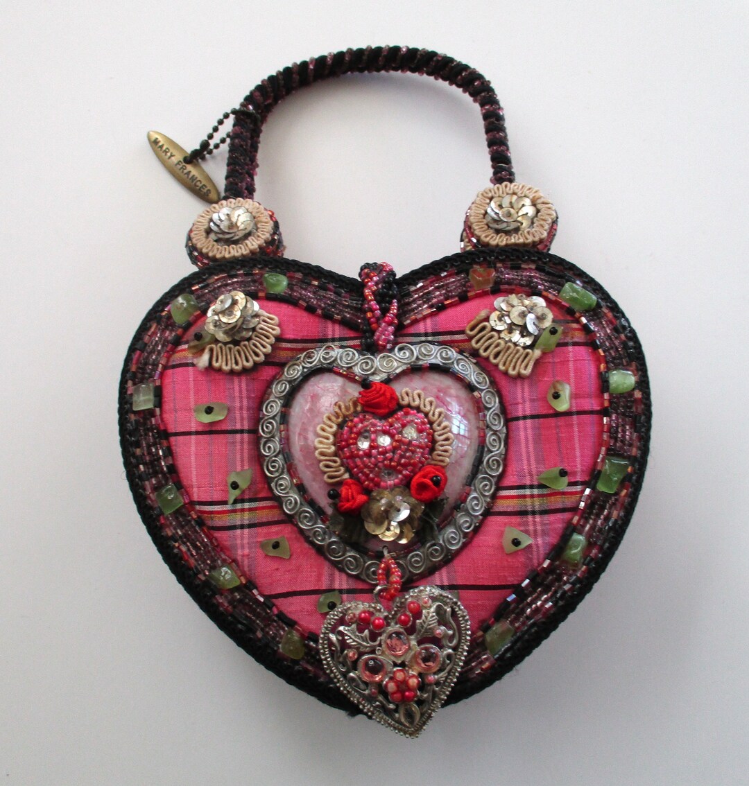 Mary France Heart Shaped Purse With Handles Designer Handbag, Valentine ...