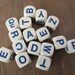 Vintage Dice - 16 Pieces - Boggle Game, Letters, Replacement Dice, Alphabet, Words, Assemblage ...