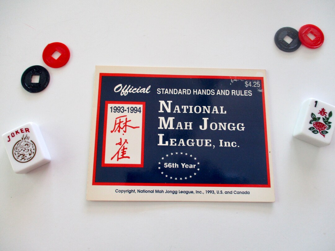 90s Vintage Mah Jongg Card - 1993-94 Standard Hands and Rules, National ...