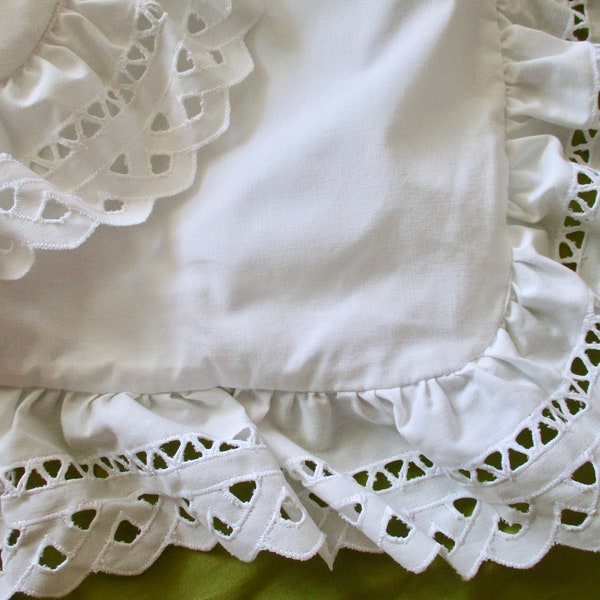 Eyelet Ruffle Pillow Cover - Etsy