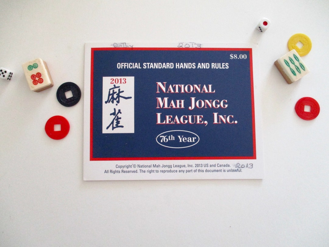 Mah Jongg Card - Standard Hands and Rules, National Mah Jongg League ...