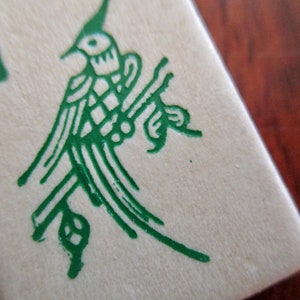 2 Vintage Mah Jongg Tiles 60s Chinese, Ancient Game, Asian, Green Bird ...