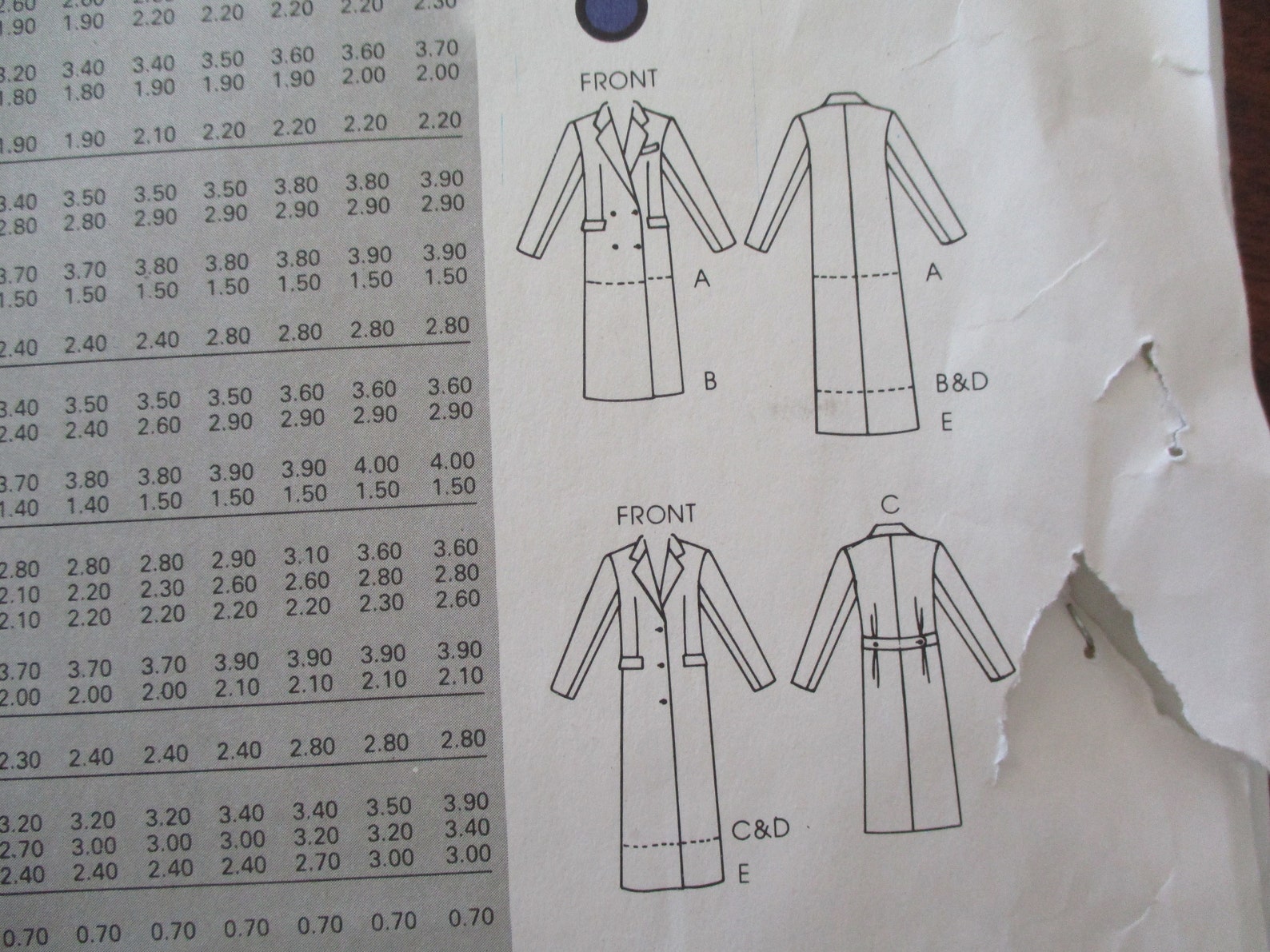 80s Vogue Uncut Pattern 1220 Coat Long Coat Evening Length - Etsy