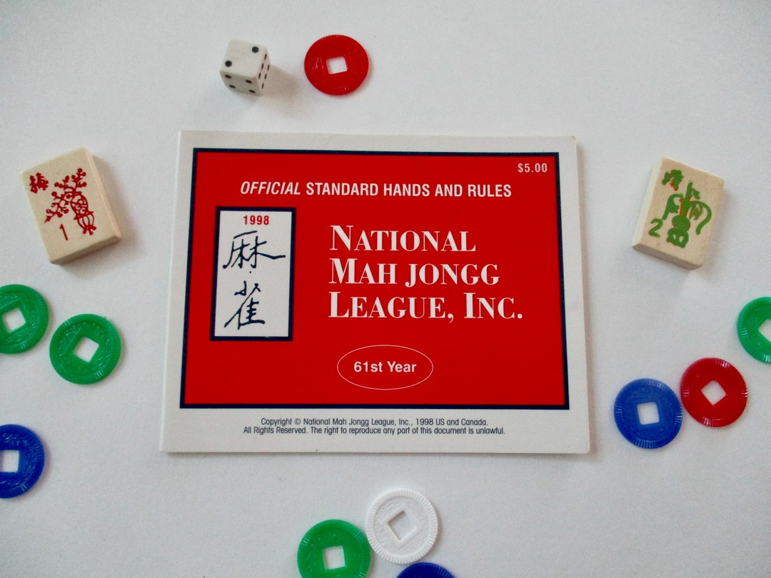90s Vintage Mah Jongg Card Standard Hands and Rules, National Mah Jongg ...