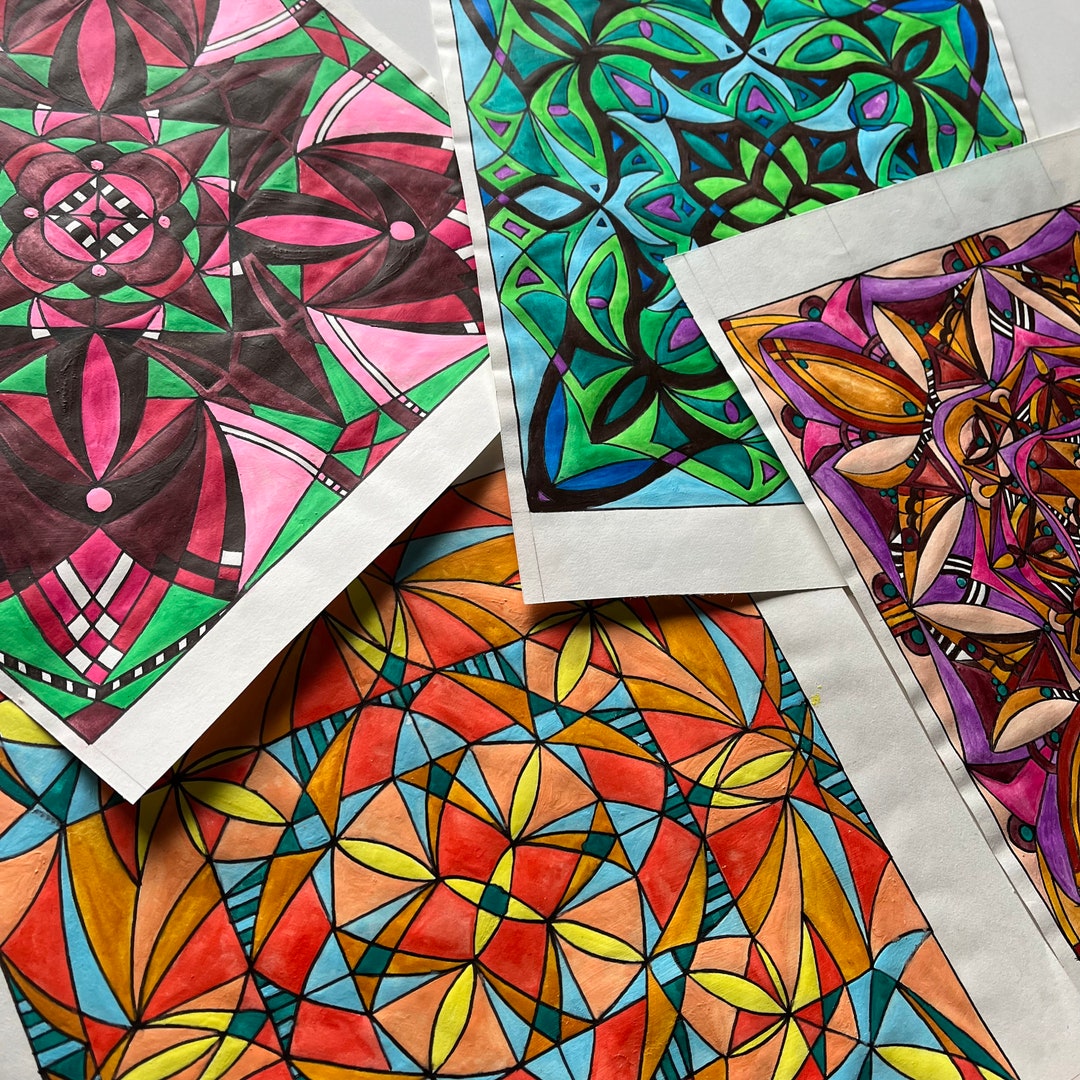 Square Mandala Coloring Pages | Hand Drawn Mandala Designs | 15 ...