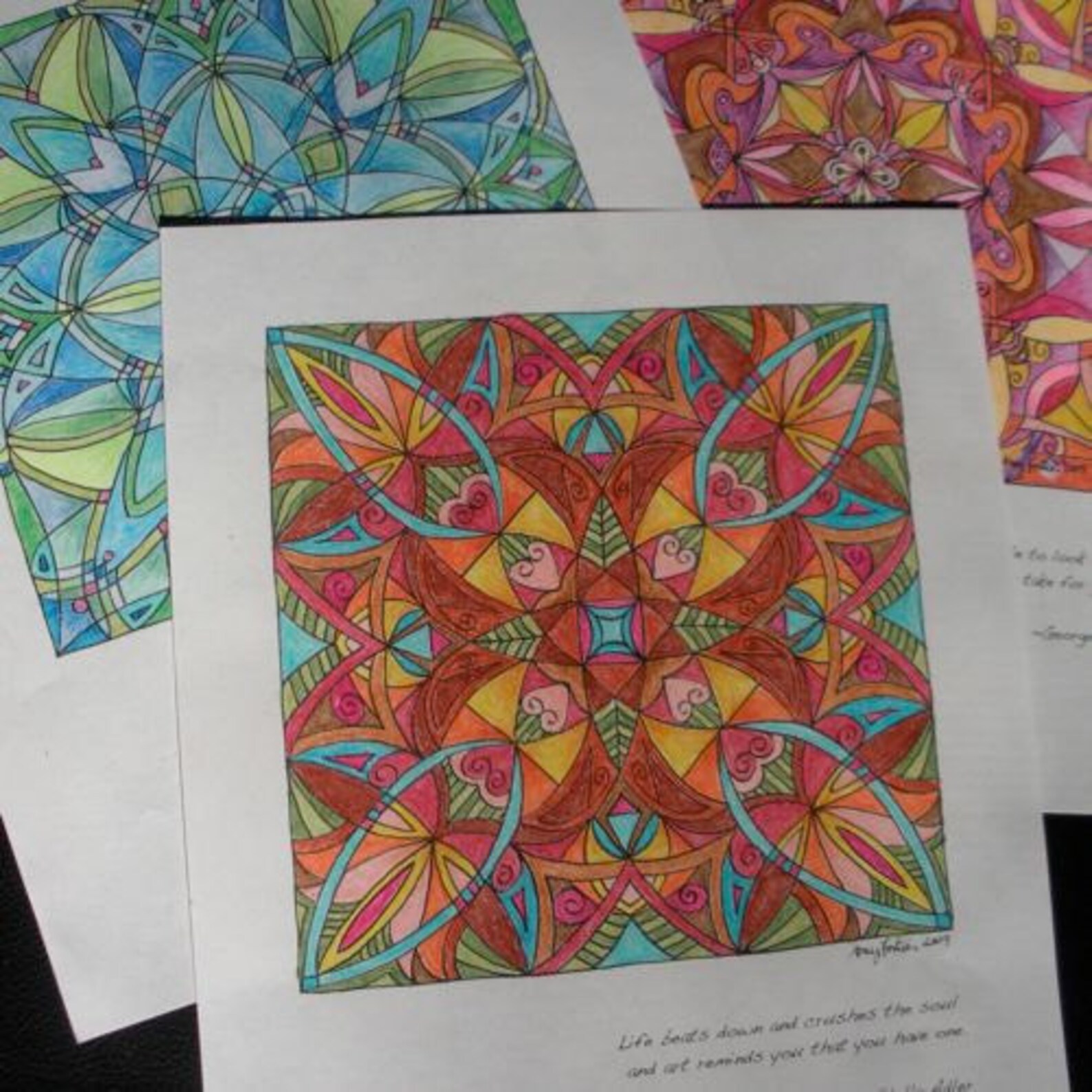 Square Mandala Coloring Pages Hand Drawn Mandala Designs 15 Printable ...