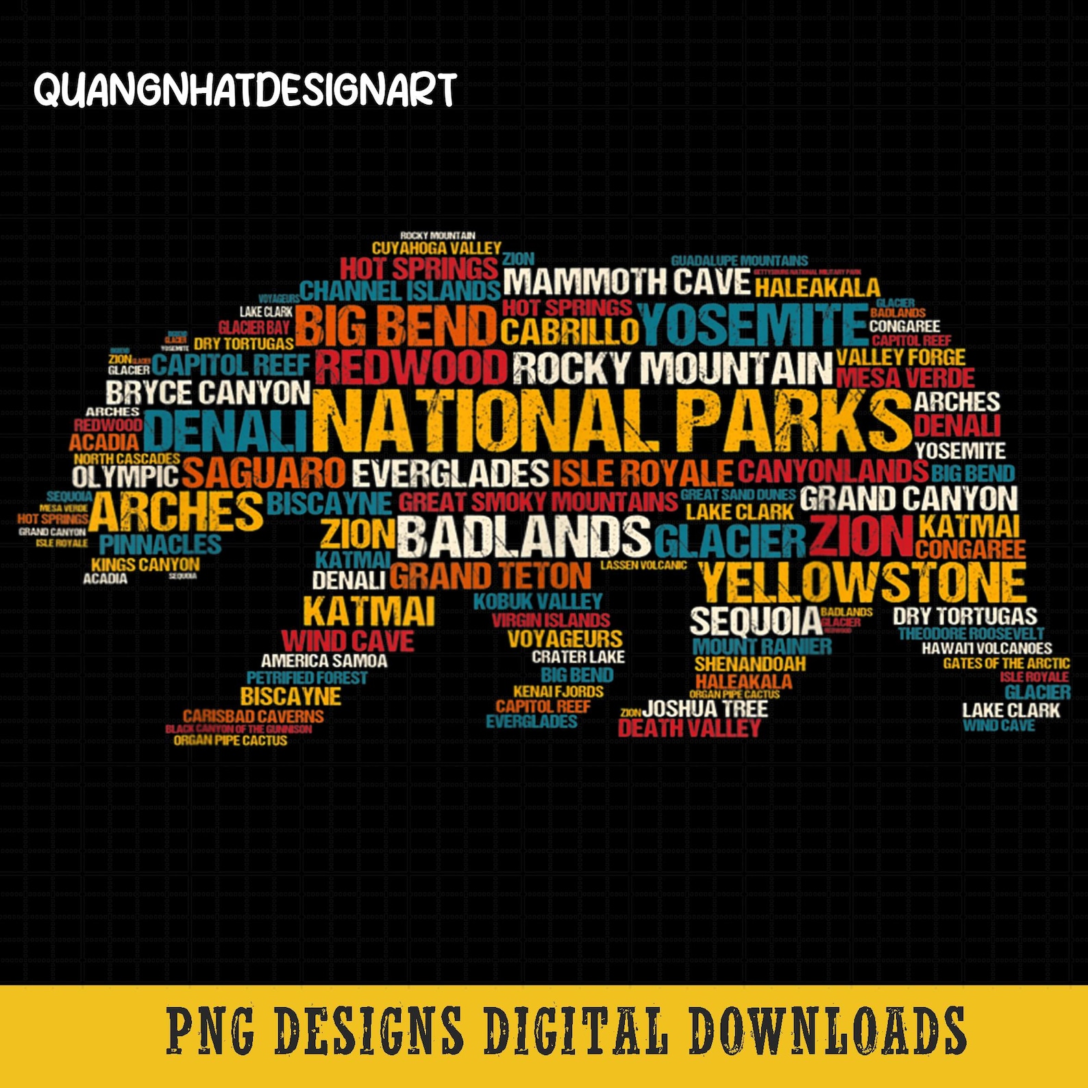 Support National Parks Png, Digital File, Wildlife Hiking Camping ...