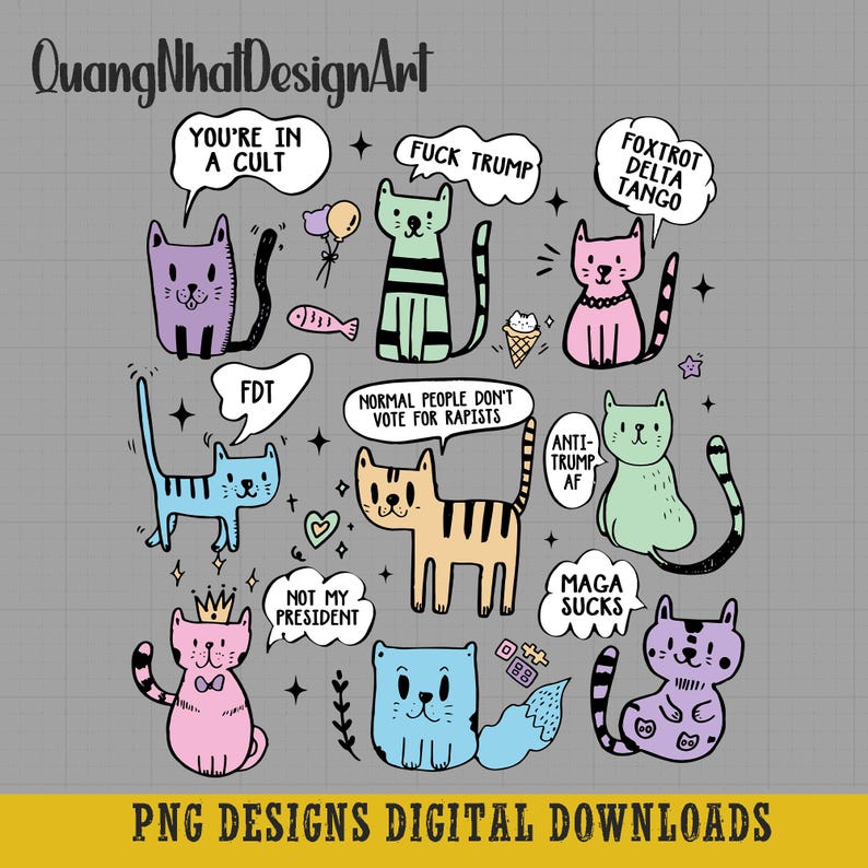 Subtle Fck Trump Kitten Comfort Colors Tee Shirt Anti Trump Gift ...