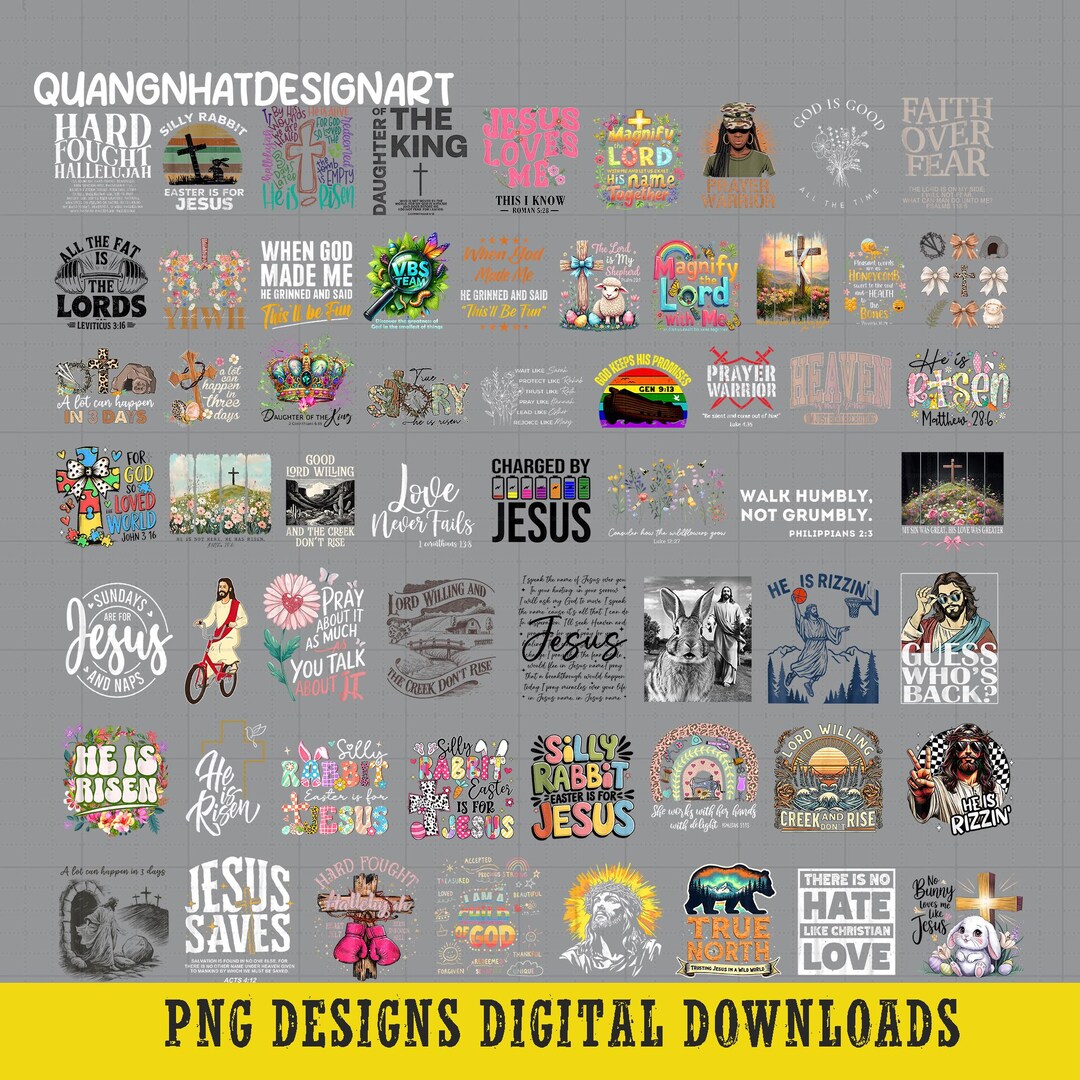 60+ Groovy Christian Png Bundle, Bible Verse Png, God Jesus Png, Psalm ...