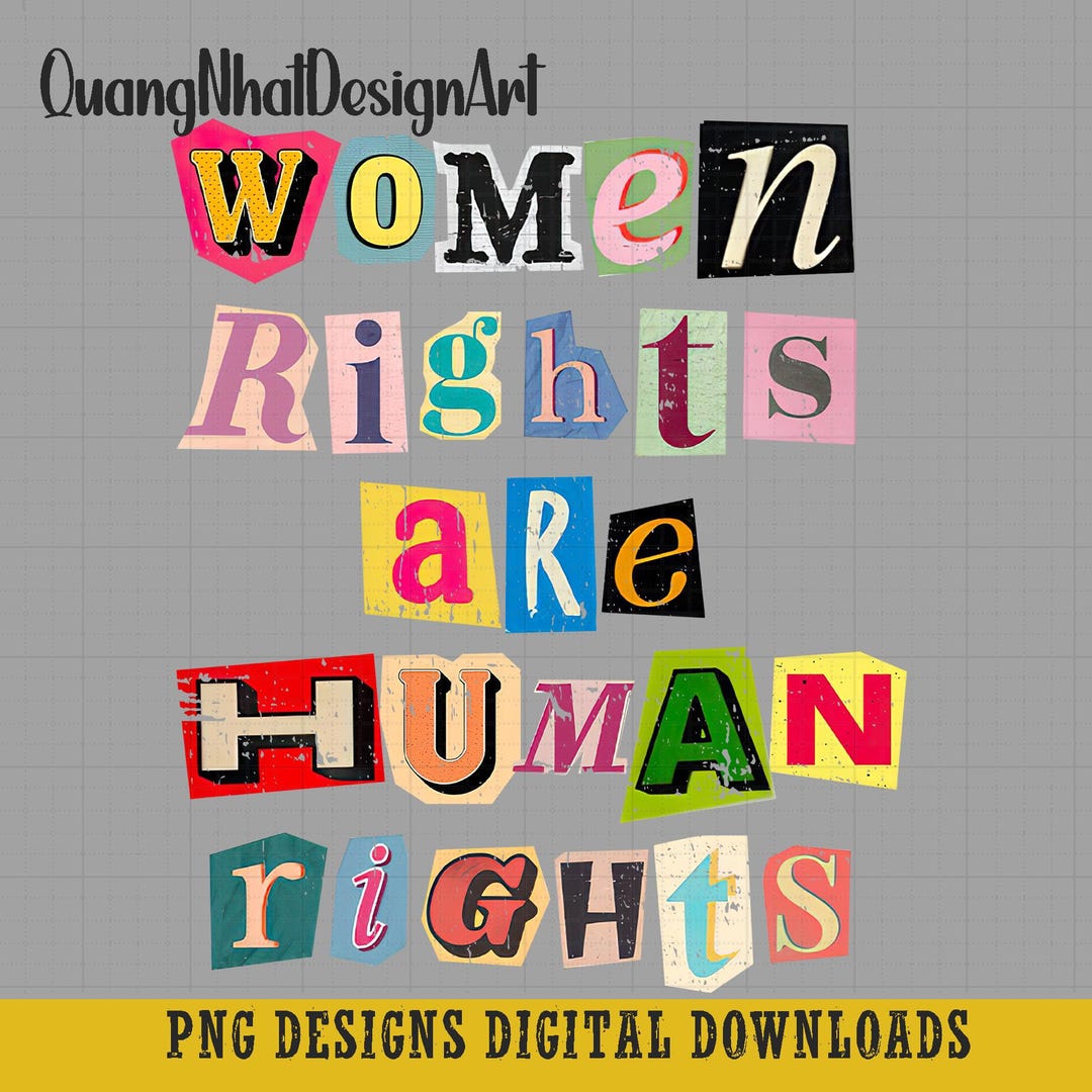 Women Rights Are Human Rights Png, Feminist PNG, Women's Rights Png, Strong Women Png, Female ...