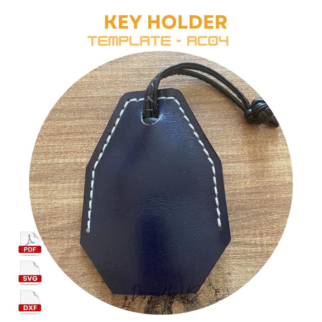 Leather Key Holder Template | Leather Key Holder Pattern | Minimalist ...