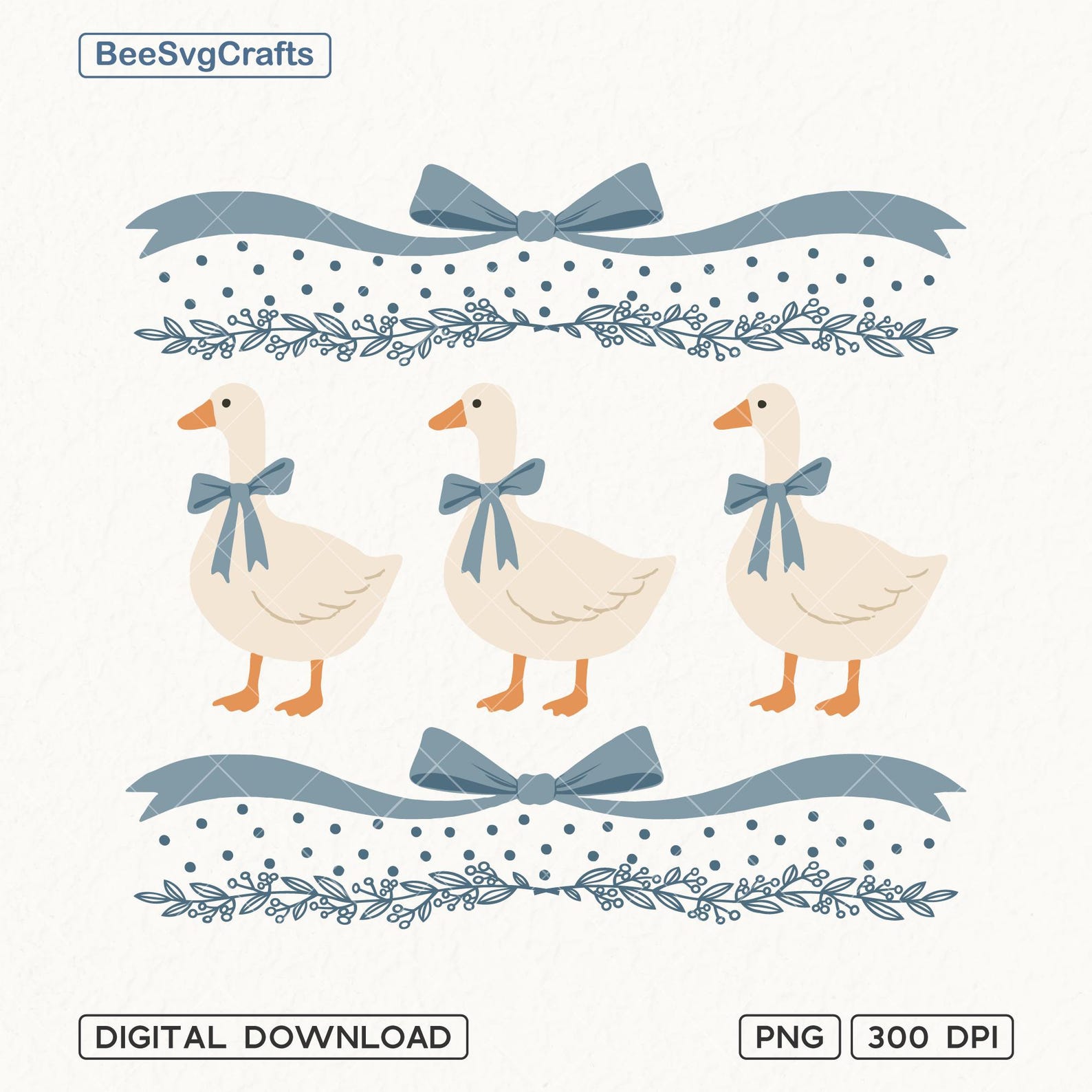 Vintage Blue Ribbon Goose Png, Retro Goose Sublimation, Cute 1980s ...