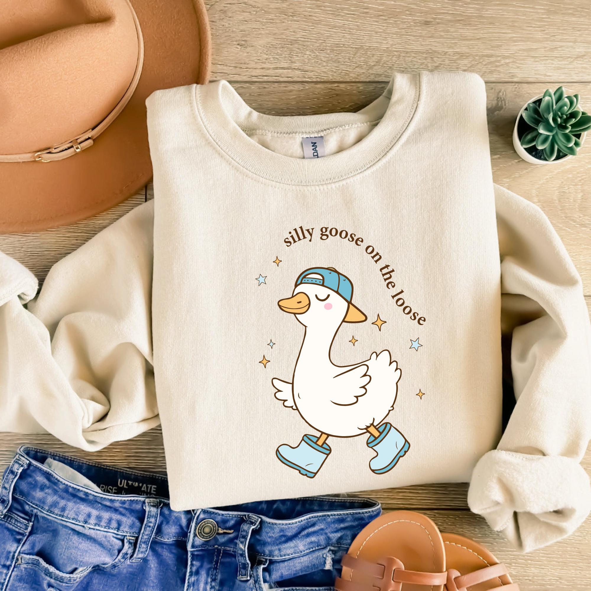Silly Goose on the Loose Boy Png Svg, Funny Goose Meme Shirt, Cute Cap ...