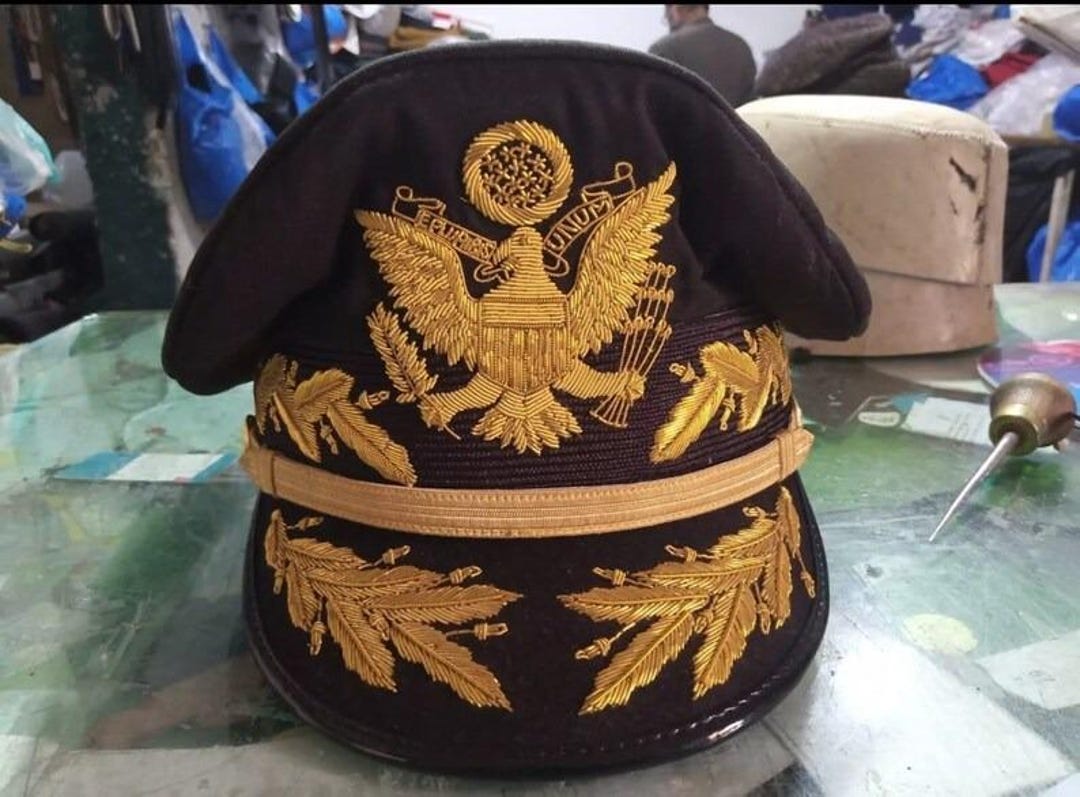 US Army Peak Cap General Douglas Macarthur's Uniform Military Black Hat ...