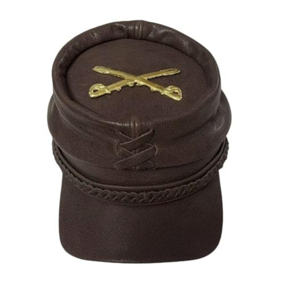 American Civil War Kepi Leather Cap, Extraordinary Craftsmanship - Etsy