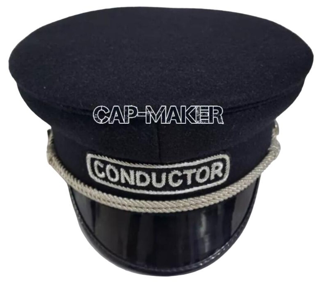 Train Conductor Railway Cap Railroad Officer Style Hat - Etsy