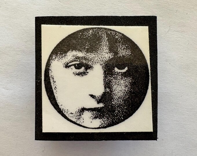Rare Rubber Stamp - Zettiology - Face Stamp, Staring Girl Face Circle ...