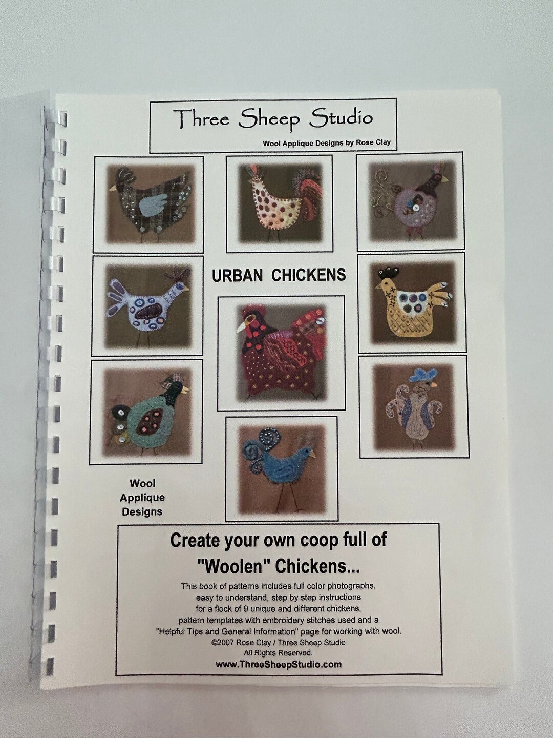 Wool Applique Pattern Urban Chickens Wool Applique Designs by Rose Clay ...