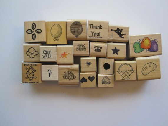 21 Rubber Stamps Small Rubber Stamps Design Stamps Tiny | Etsy