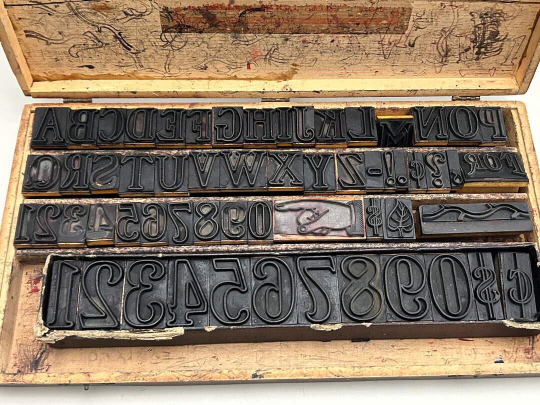 Vintage Aristocrat Sign Marker Stamp Set Alphabet and Numbers Outline ...
