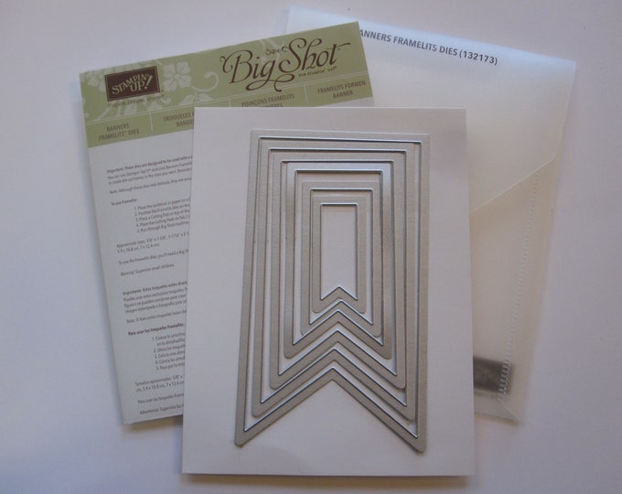 Sizzix Big Shot Stampin up BANNERS Framelits Dies - 132173 - Cutting ...
