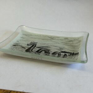 Vintage NESSIE Glass Ring Dish, Trinket Dish, Ash Tray Loch Ness ...