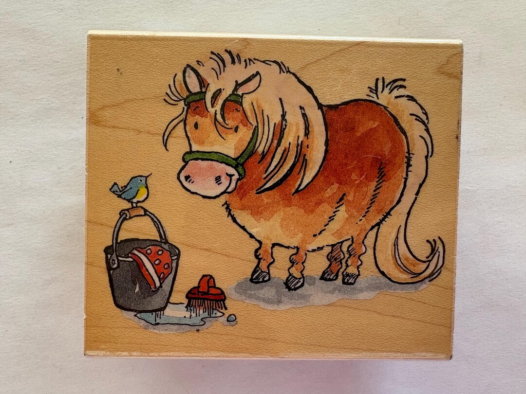 Vintage Rubber Stamp - Heart to Heart Horse Stamp - Penny Black 2891J Margaret Sherry 2004 ...