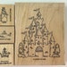 4 Rubber Stamps Castle Princess Crown Grass - Etsy